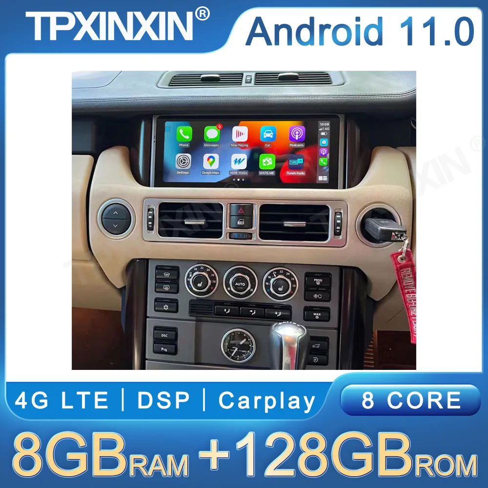 2 Din android 11.0 8+128G For Land Rover Range Rover L322 2002-2012 Car ...