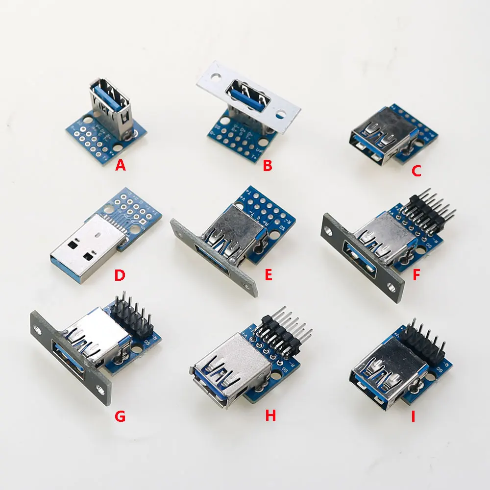 1PCS Type A Male Female USB To DIP 2.54mm PCB Connector USB 3.0 PCB ...