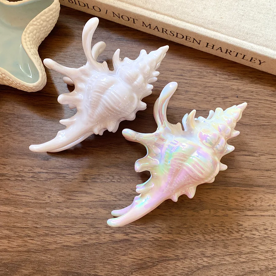 Large Size Seashell Conch Hair Shark Hairpin for Women Girls Summer ...