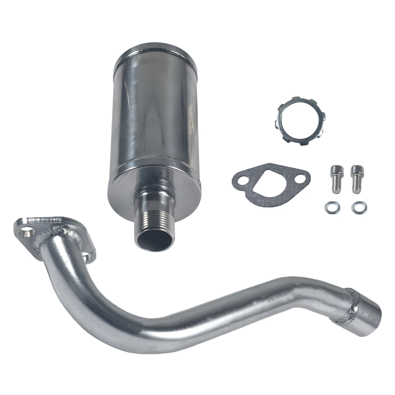 Exhaust Pipe With Silencer Silver Kits For Predator 196cc 212cc Honda ...