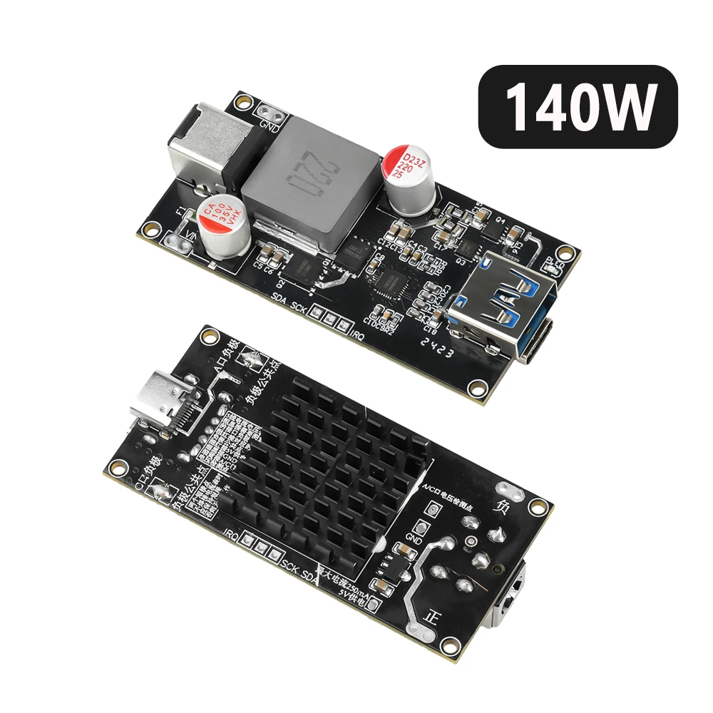QC4.0 +/5.0 PD PPS FCP SCP SFCP AFC 고속 충전기 보드를 지원하는 DC6-30V 140W 다중 ...