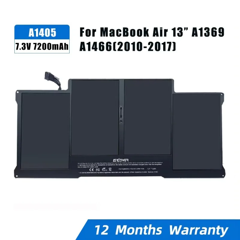 7.3V 7000mAh A1405 Laptop Battery For Apple Macbook Air 13" A1369 2010 ...