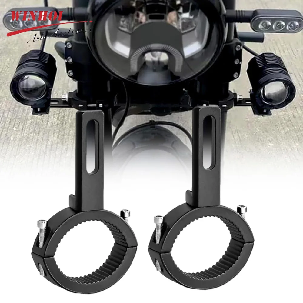 Motorcycle Spotlight Mount Brackets Adjustable Motorbike Tube Clamp ...