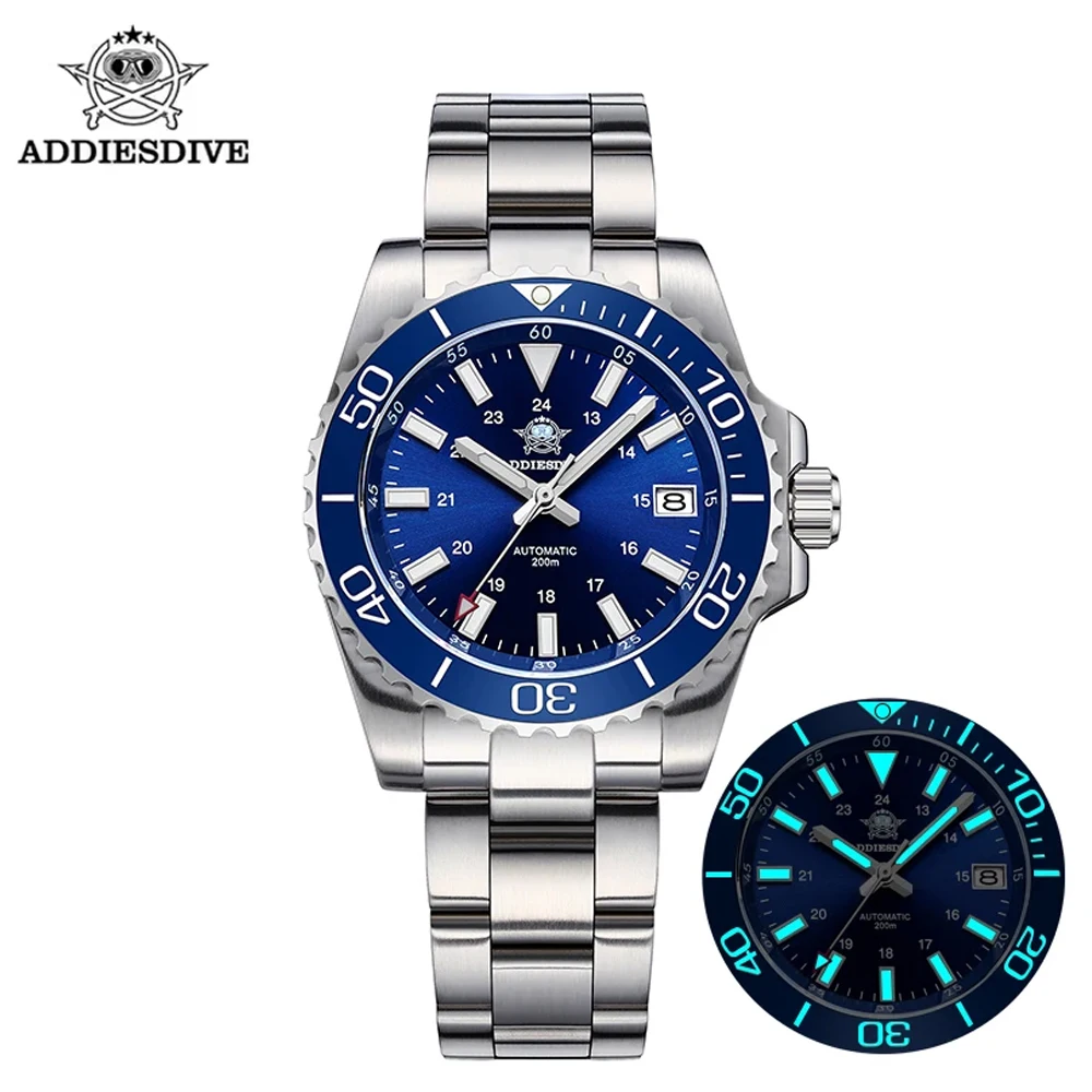 ADDIESDIVE AD2086 Men Watch Diving NH35 Automatic Mechanical Sapphire ...