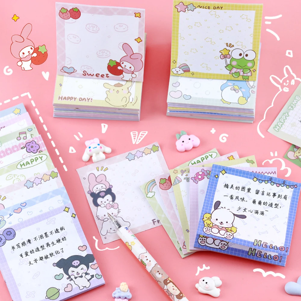 MINISO-Kawaii-Sanrio-Sticky-Note-Kuromi-My-Melody-Cinnamoroll-Cute ...