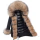 MaoMaoKong Natural Real Fox Fur Jacket Hooded Black Waterproof Woman Winter Warm Coat Parkas ...
