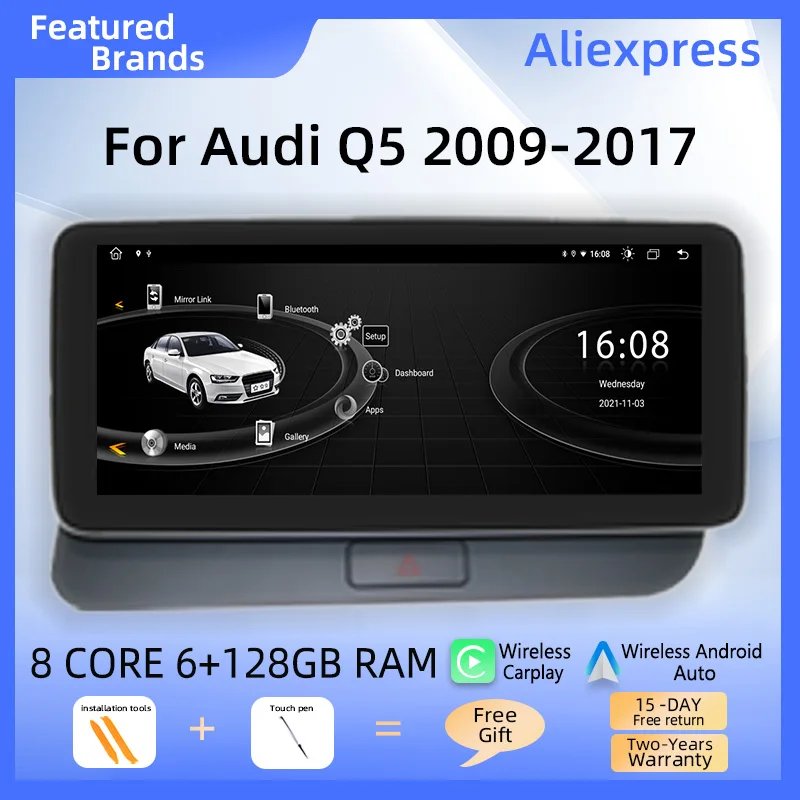 1920-720-Wireless-Carplay-Android-12-Car-Radio-For-Audi-Q5-2009-2016 ...