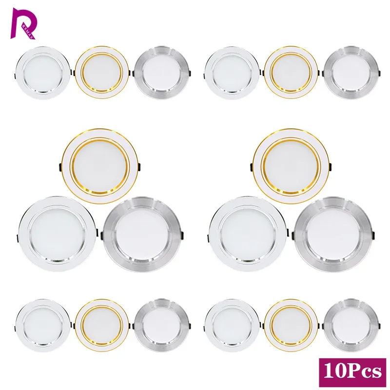10pcs-lot-AC-220V-230V-240V-Led-Downlights-5W-9W-12W-15W-18W-LED ...
