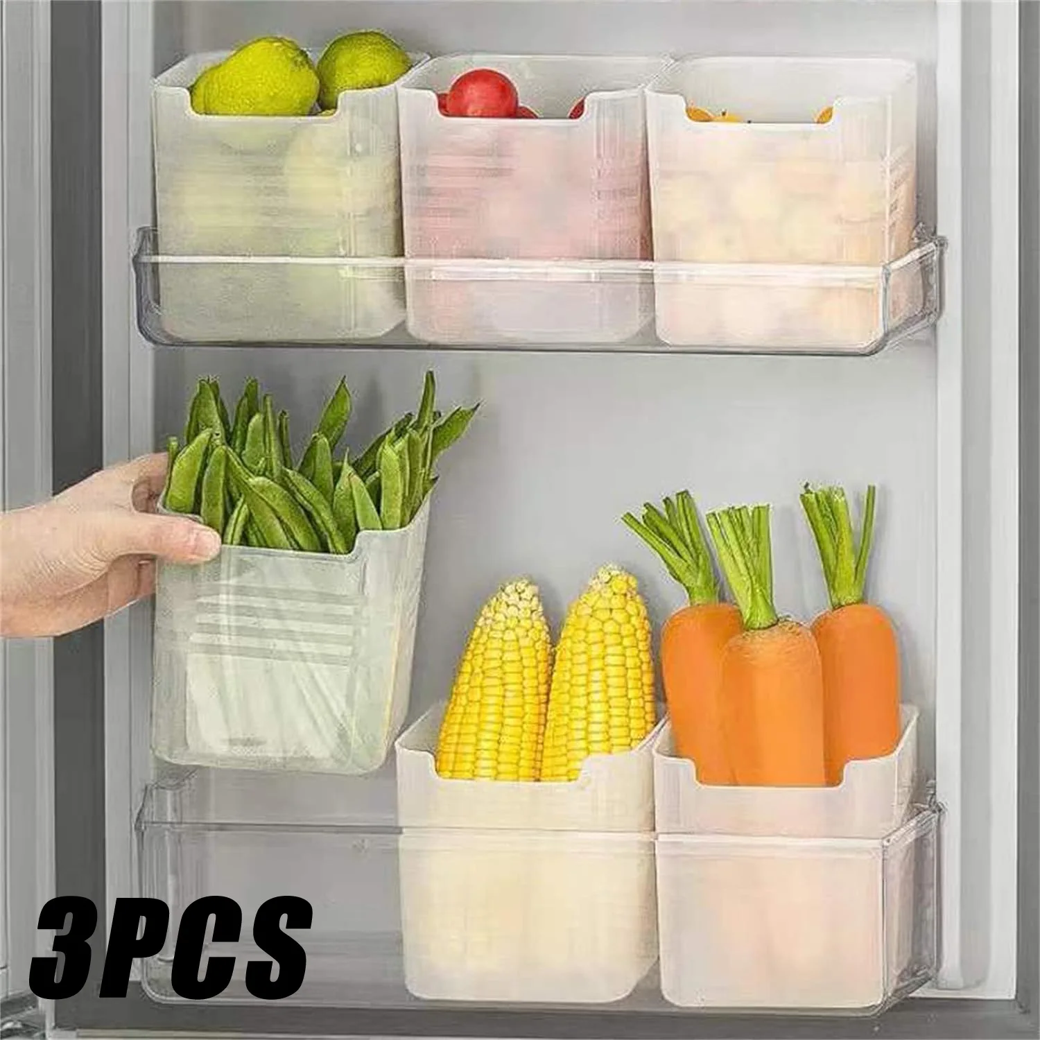 Refrigerator Side Door Storage Bins Fridge Side Door Storage Containers ...
