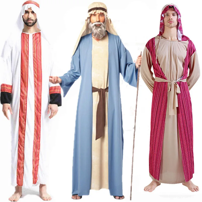 Adult Women Men Arab Middle East Cosplay Robe Clothes Carnival Role ...