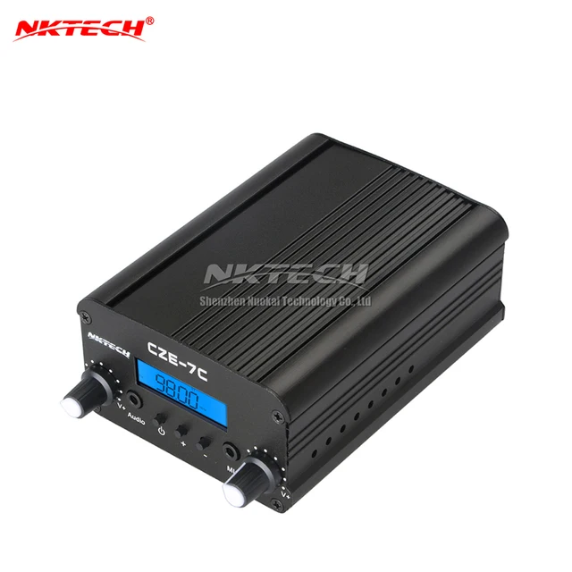 NKTECH CZE-7C PLL FM Transmitter Radio Broadcast Station 1W/7W Stereo ...