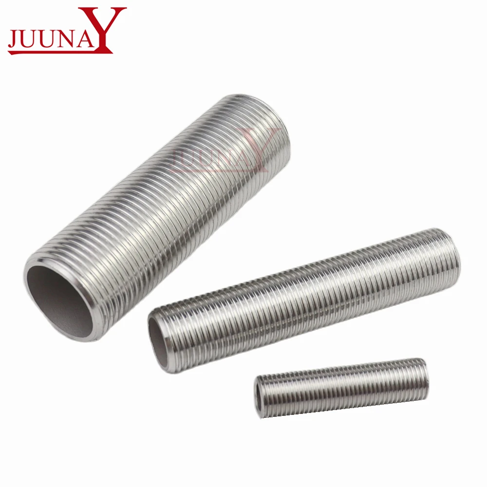 304 Stainless Steel External Thread Round Pipe 1/4" 3/8" 1/2" 3/4" 1 ...