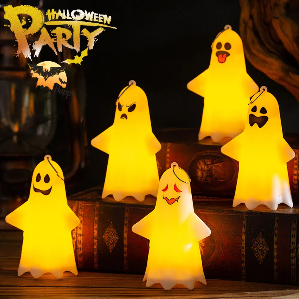 Halloween Ghost Night Light Hand Lantern Gothic Shaped Lamp Battery ...