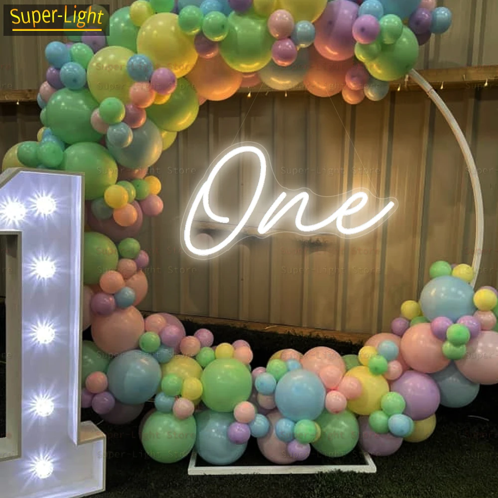 Large-LED-Neon-ONE-Sign-First-Birthday-Party-Sign-Cheap-Signs-for ...