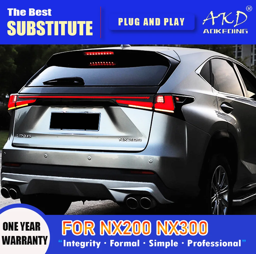 AKD Tail Lamp for Lexus NX NX200t LED Tail Light 2015-2021 NX300h NX200 ...