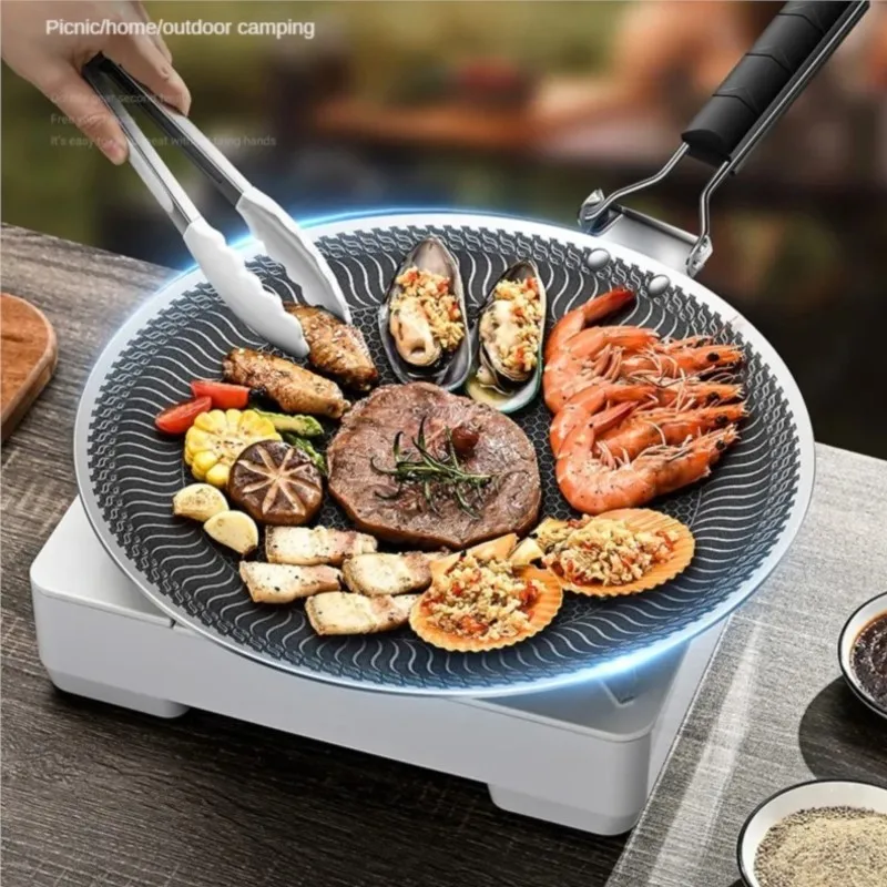 316-Stainless-steel-barbecue-plate-outdoor-barbecue-plate-pot-household ...