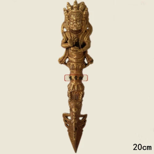 20cm bronze vajra pestle vajrapani Ward off evil spirits magic Prong ...