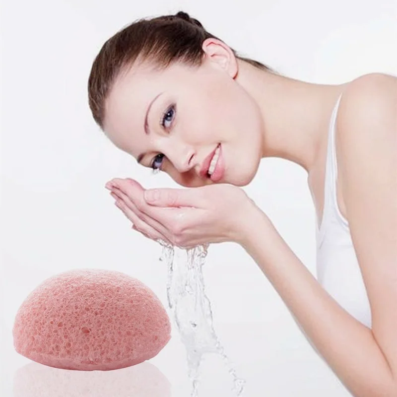 Puff-Natural-Cleanse-Exfoliator-Puff-Face-Cleaning-Sponge-Round-Shape ...