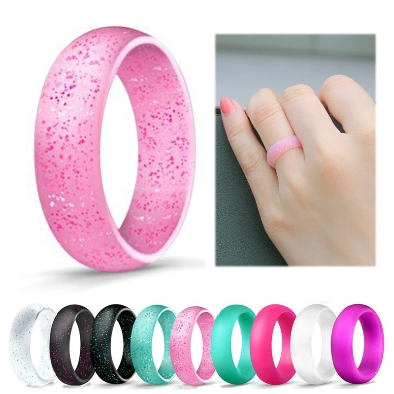 1pc Silicone Ring Hypoallergenic Crossfit Flexible Rubber Finger Rings ...