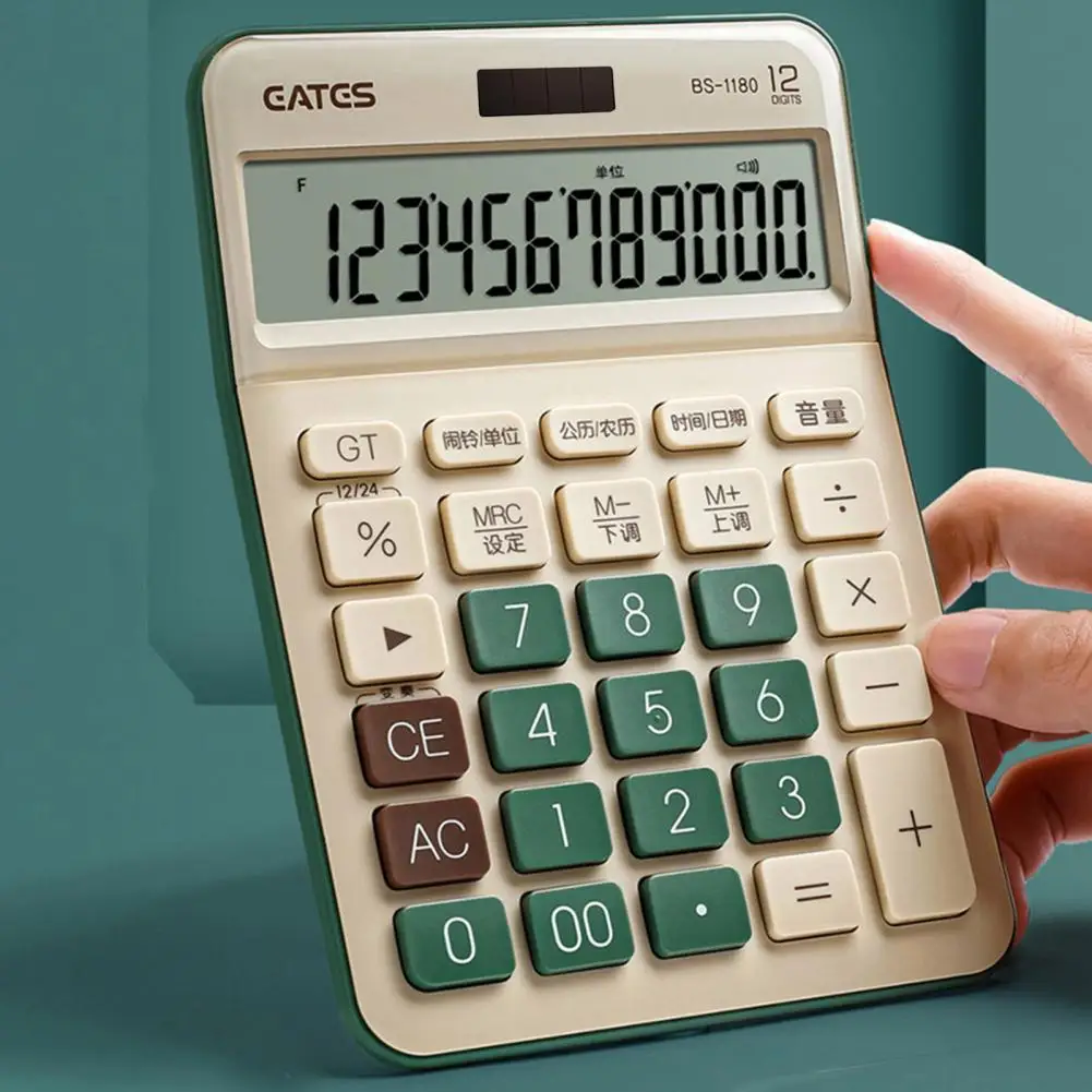 Electronic-Calculator-Portable-12-digit-Mechanical-Calculator-with-Lcd ...