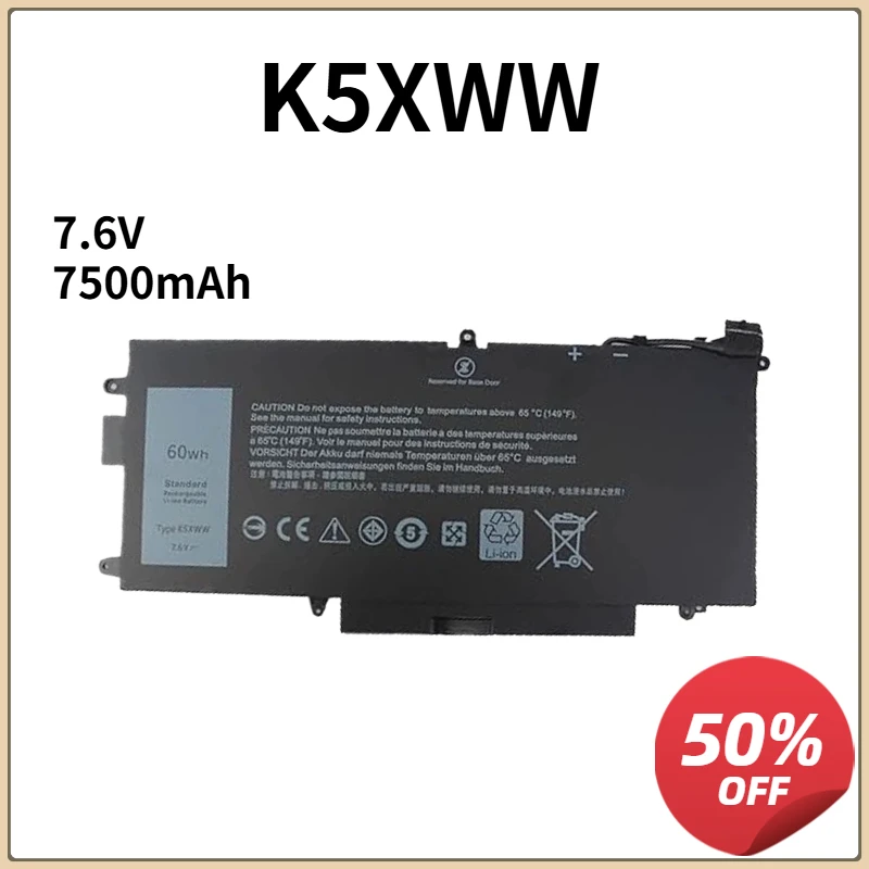 New K5XWW Laptop Battery For DELL Latitude 5289 7389 7390 E5289 E7389 2 ...