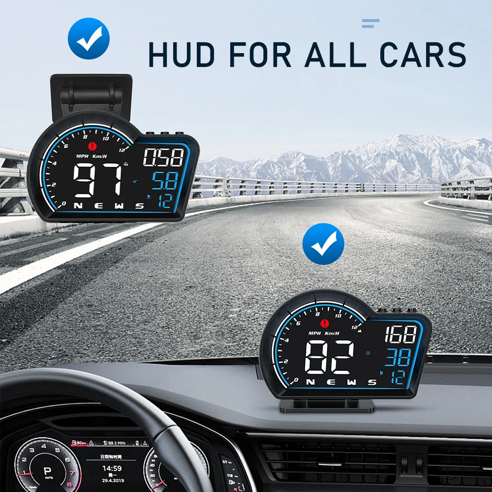 HUD-Smart-Digital-GPS-Speedometer-For-Car-With-Safe-Driving-Overspeed ...