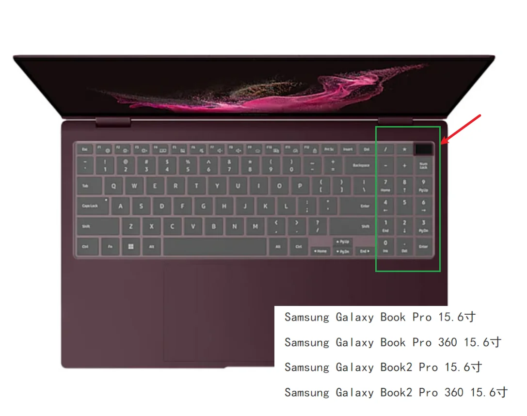 Silicone Keyboard Cover Skin For Samsung Galaxy Book2 360 15 2022 15.6" Samsung Galaxy Book Pro ...