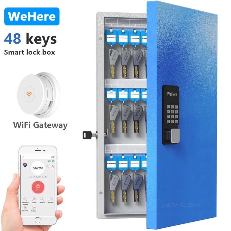 WeHere 48 Key Lock Box: The Most Practical Wall Mounted Key Cabinet for ...