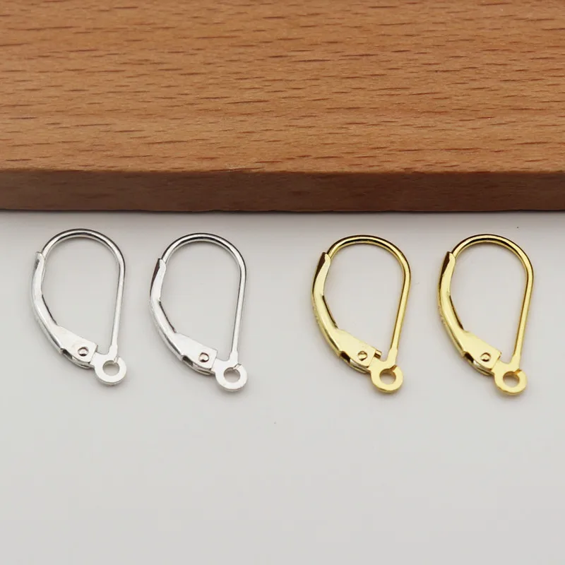 Solid-925-Sterling-Silver-French-Hooks-Earring-Wire-Leverback-Hinged ...