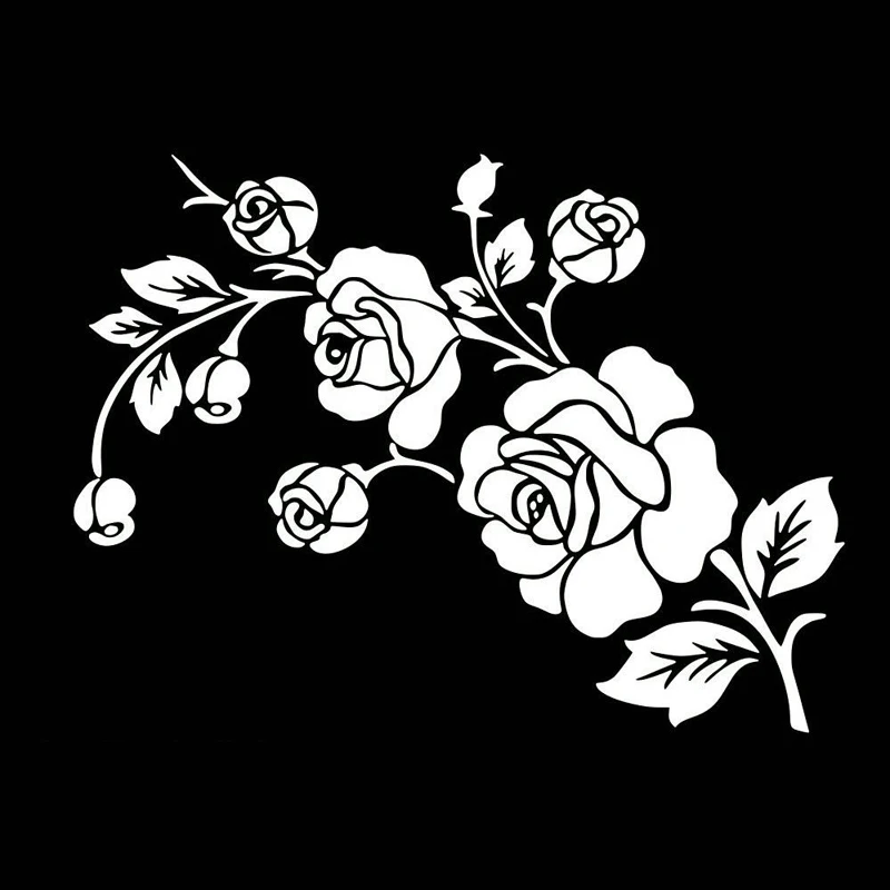 Car-Stickers-Rose-Flower-Vinyl-Decals-Motorcycle-Decal-Decoration ...