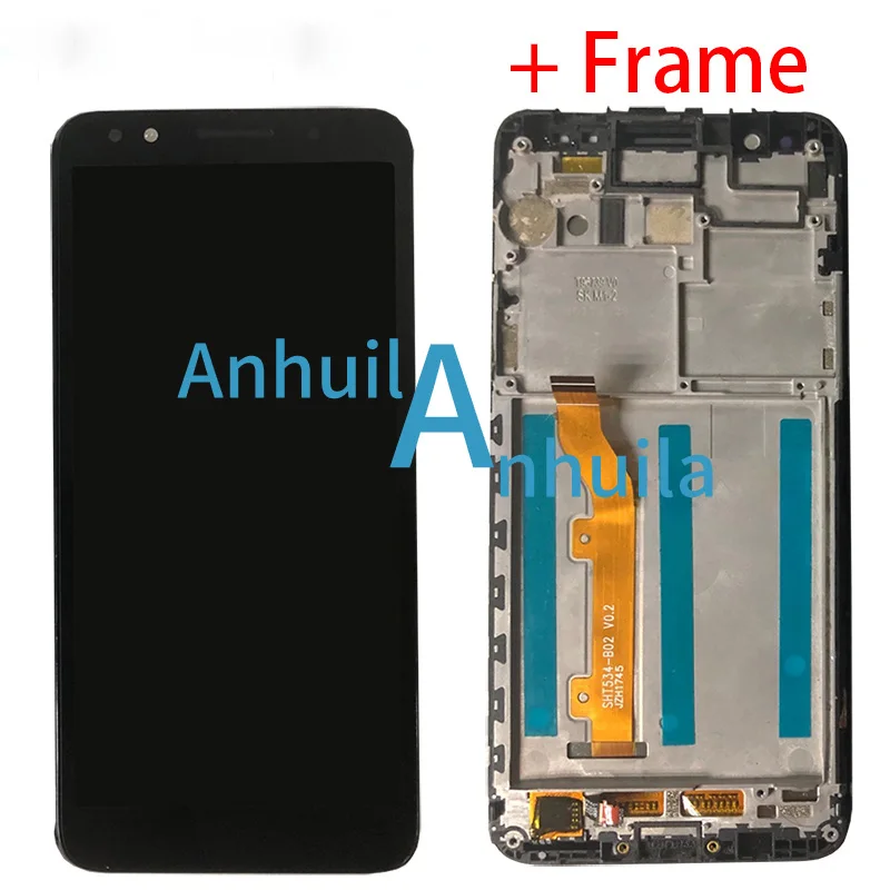 5.0" Black / White + Frame For Alcatel 1C 2019 5009A 5009D 5003A 5003D ...
