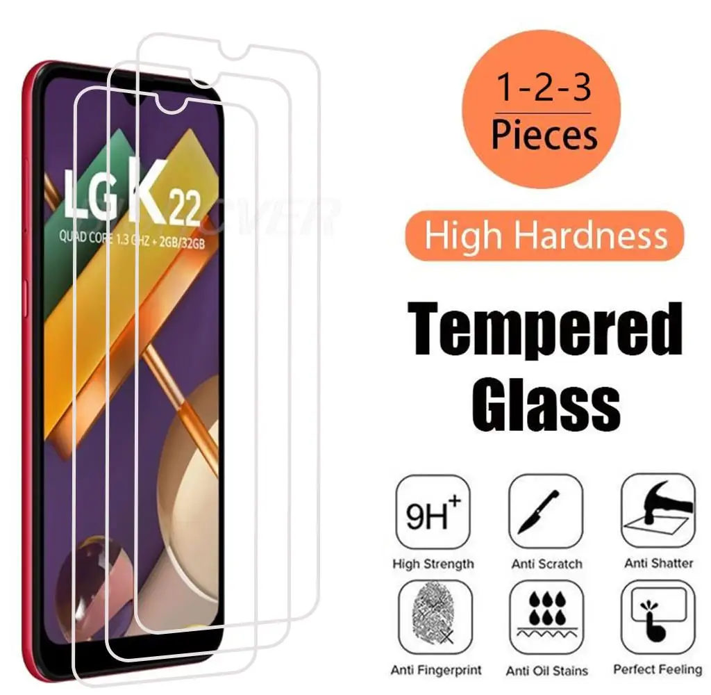 For LG K22 V60 ThinQ 5G G8 G8X G8s K12 Plus K30 2019 K40 K40s K50s G7 Screen Protective Tempered ...