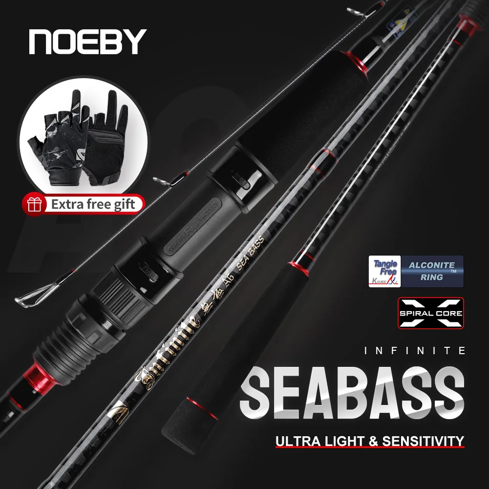 Noeby Infinite 2.49m 2.75m 2.96m Spinning Fishing Rod M Mh H Fuji Guide ...