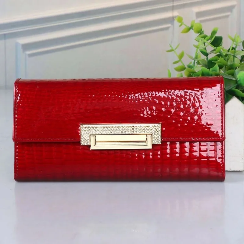 Leather-Wallet-Women-Long-Ladies-Cowhide-Purses-Diamond-Decorated-Women ...
