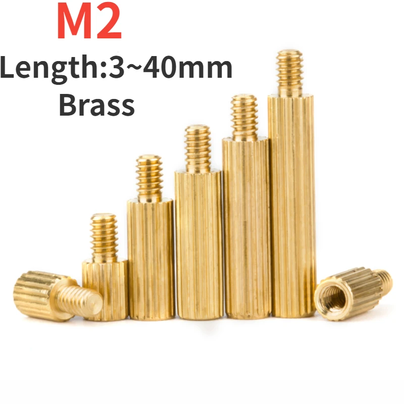 M2-Brass-Circular-Knurled-Copper-Isolation-Column-Internal-Thread ...
