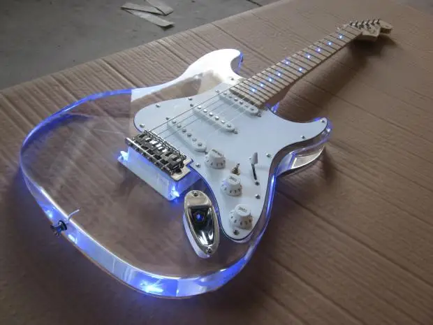 ST-Guitarra-el-ctrica-de-acr-lico-transparente-de-39-pulgadas-6-cuerdas ...
