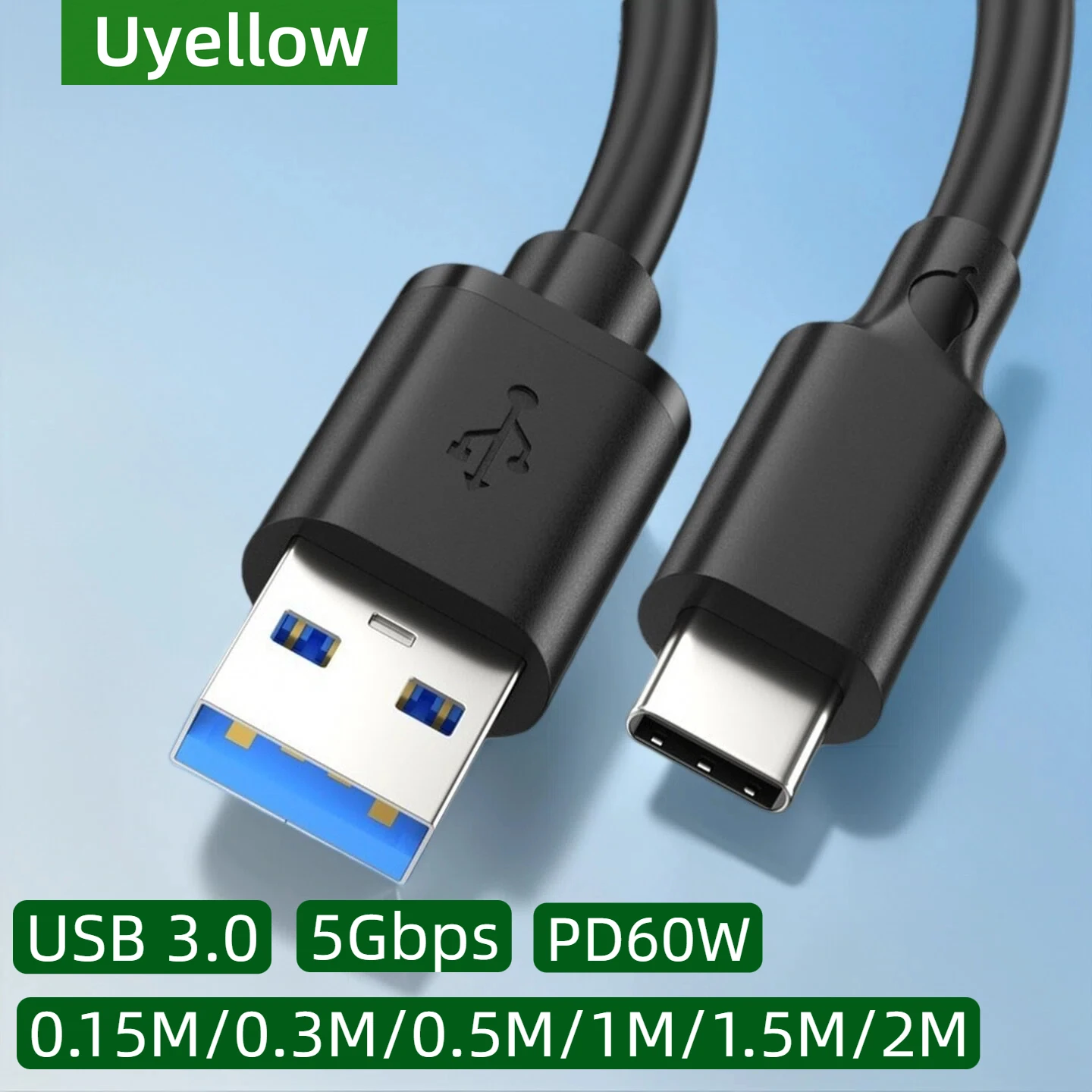 Uyellow PD60W Fast Charging Cable USB Type C Wire USB3.0 15cm 30cm 50cm ...
