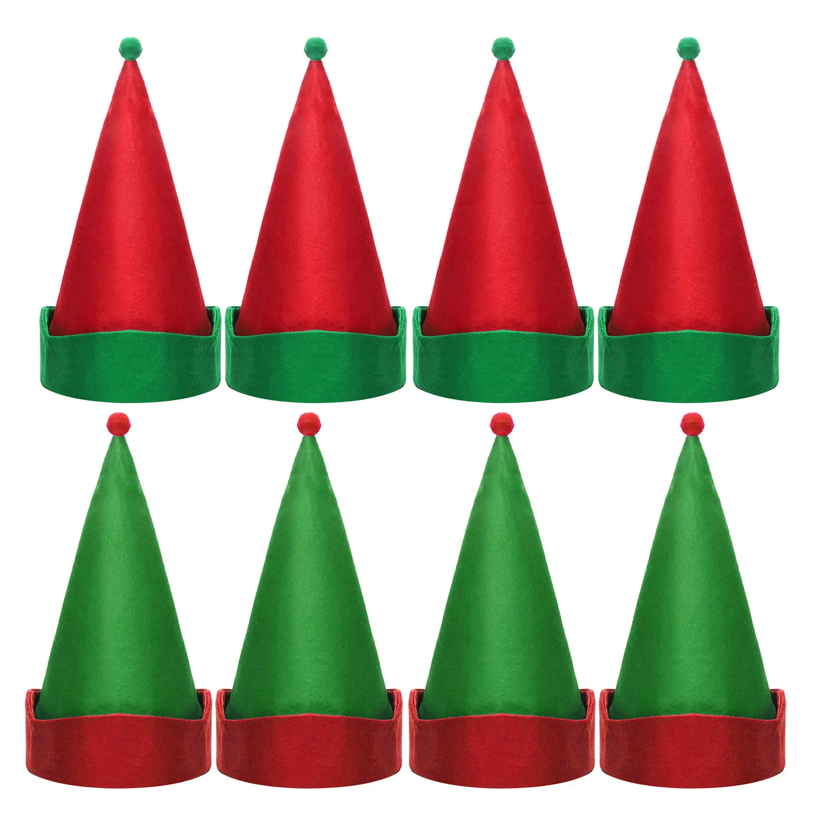 Christmas-Felt-Elf-Hats-Green-Red-Santa-Elf-Hat-Novelty-Funny-Hats-Xmas ...