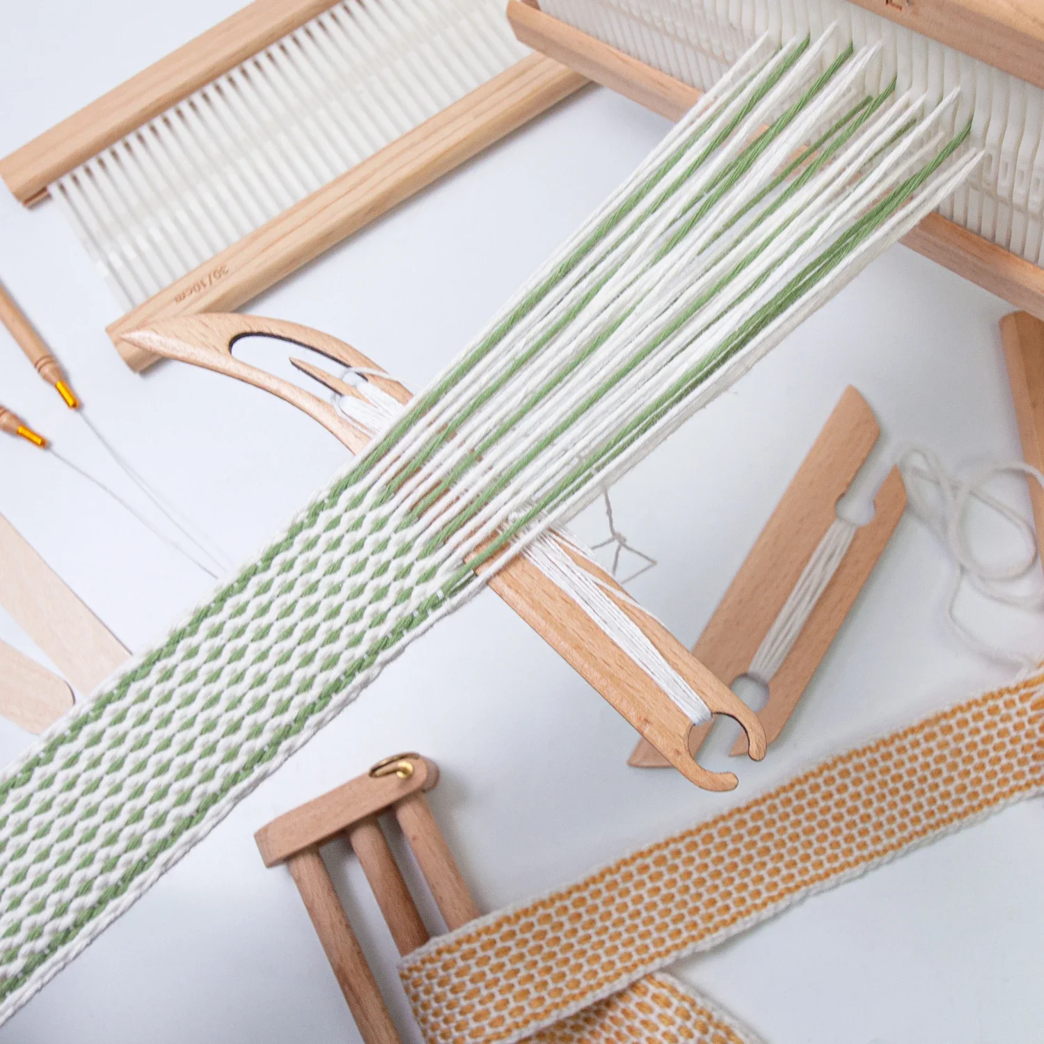 Wooden-Beveled-Inkle-Weaving-Shuttle-Kit-Handcrafted-Knitting-Weaving ...