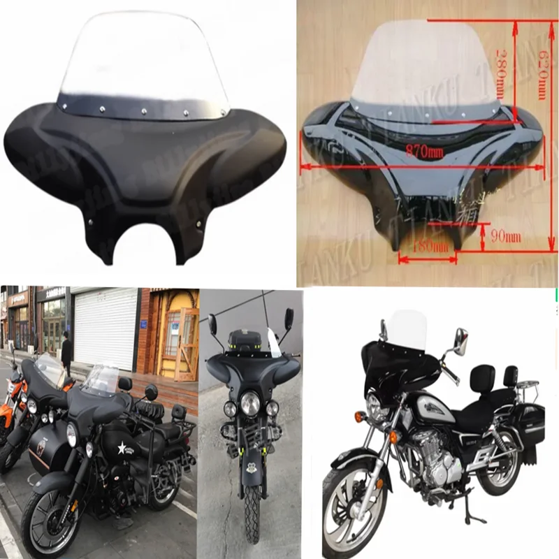 Windshield-Fairing-Fit-VStar-400-650-Virago-Xv-Road-Star-Shadow-Steed ...