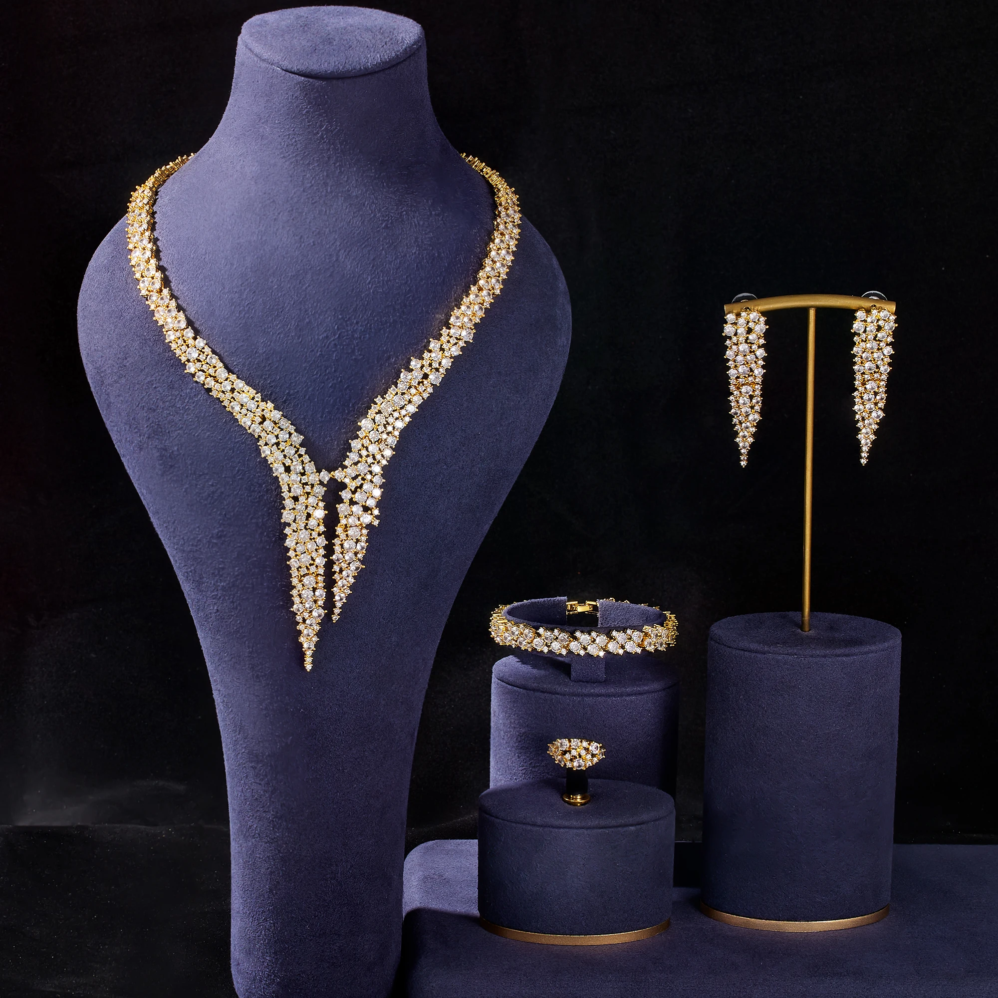 Conjunto-de-joyas-de-circonia-c-bica-para-mujer-conjunto-completo-de ...