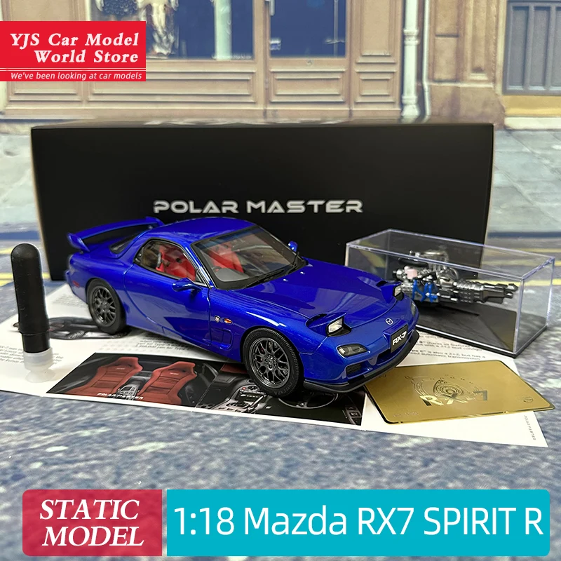 POLAR-MASTER-1-18-for-Mazda-RX7-SPIRIT-R-alloy-model-car-model-Send ...