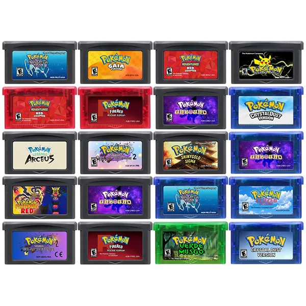 GBA-Game-Cartridge-32-Bit-Video-Game-Console-Card-Pokemon-Series-Liquid ...