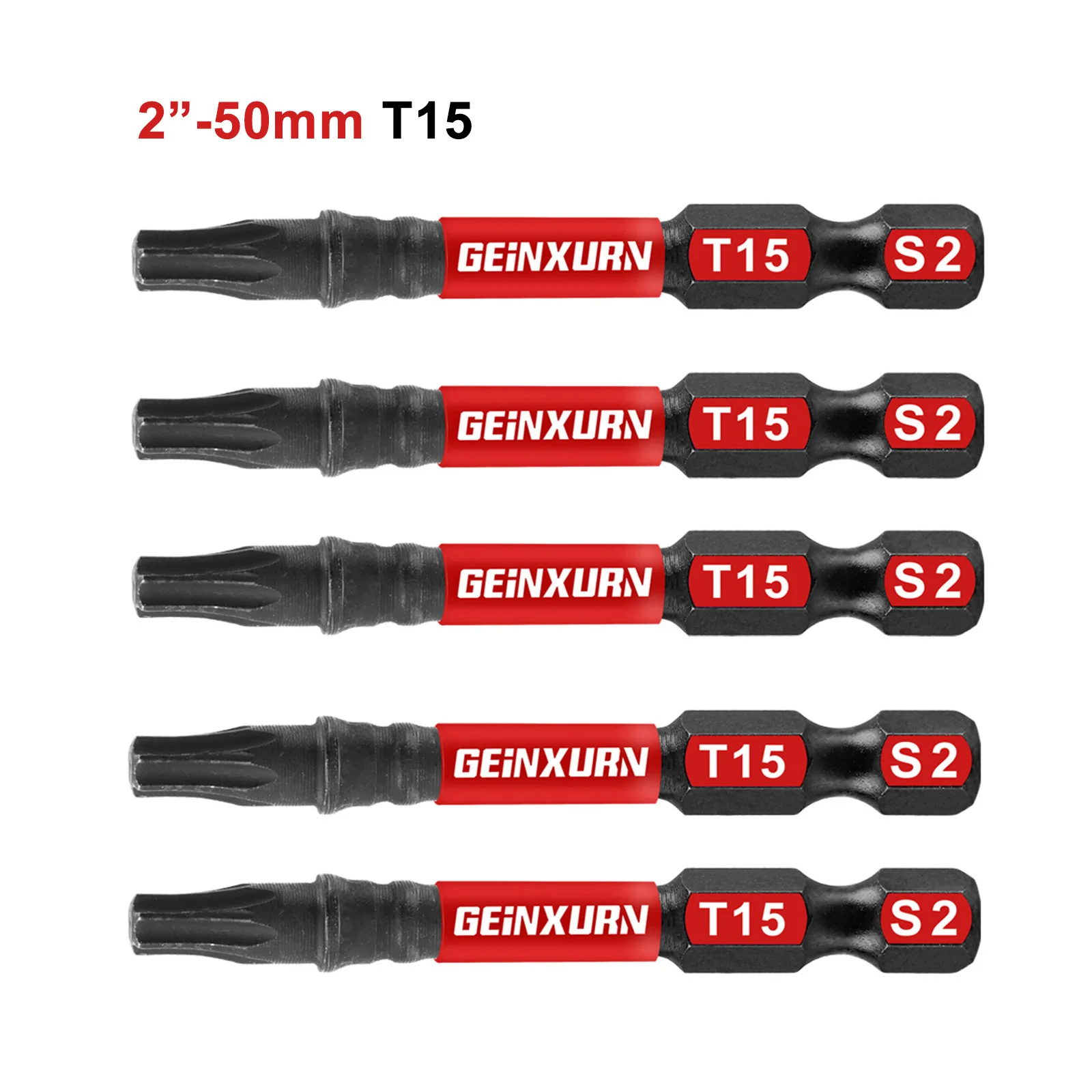 Geinxurn 2 In.Torx Head Power Impact Tough Magnetic Power Bit Set,S2 ...