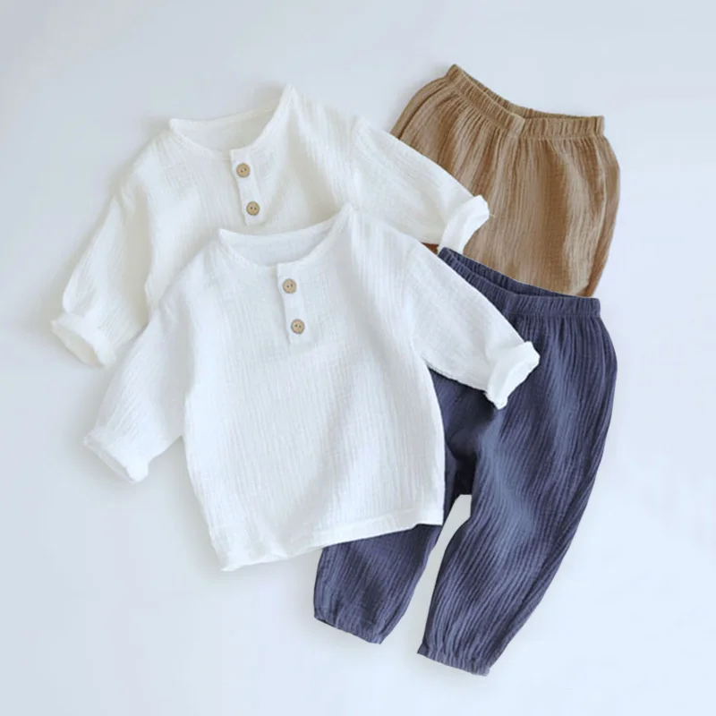 2PCS-Spring-Baby-Boy-Clothes-Sets-0-4Y-Toddler-Kids-Muslin-Organic ...