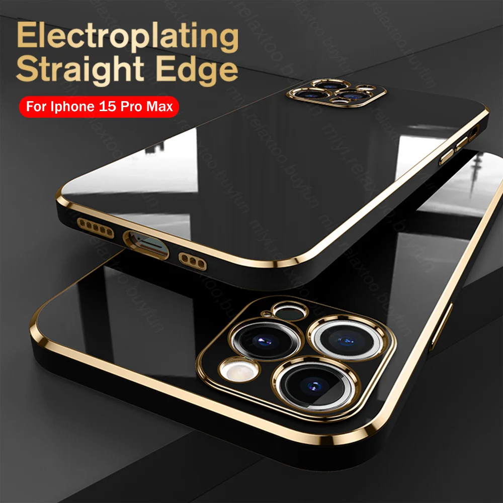 Square-Frame-Plating-TPU-Soft-Cover-For-Iphone15-Iphone-15-ProMax-Pro ...