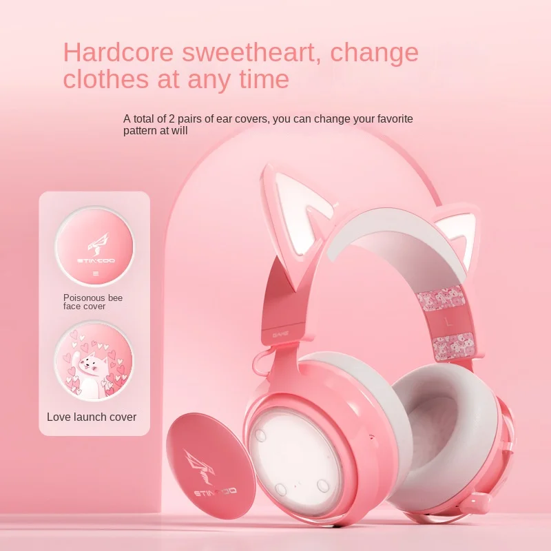 Somic-Gs510-New-Cat-Ears-Wired-Headset-Luminous-Headphones-Computer ...