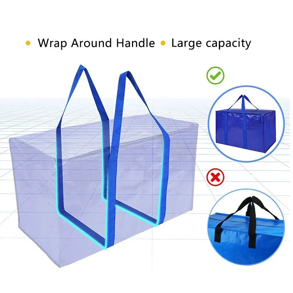 PE Moving Extra Large Thickened Woven Bags, Heavy Duty Tote Lage Quilt ...