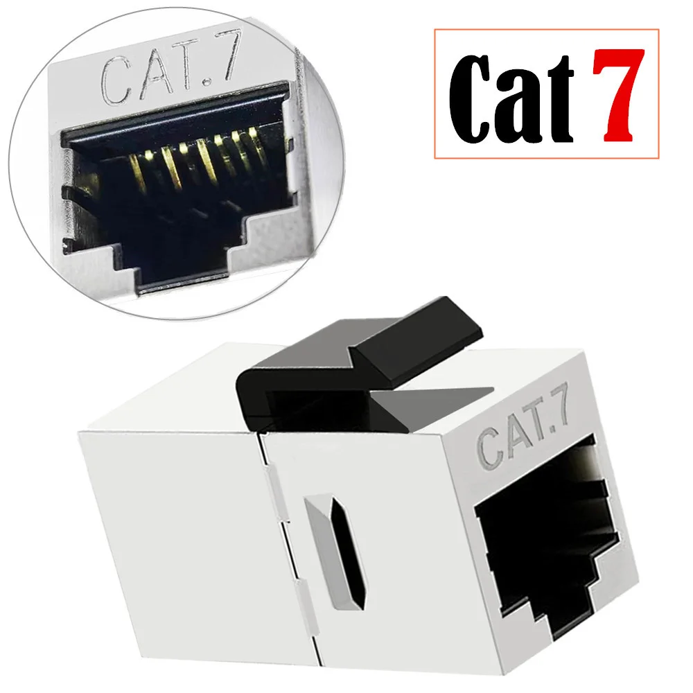 RJ45-Cat7-Shielded-in-line-Coupler-Cat-7-Female-to-Female-Keystone-Jack ...