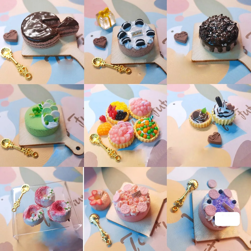 Mini-Simulation-Clay-Cake-Model-Toys-Miniature-Dollhouse-Chocolate-Cake ...